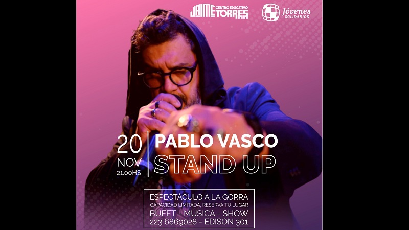 Pablo Vasco presenta su SHOW de STAND UP, en la sede de Jóvenes ...